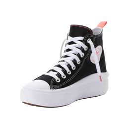 Plateausneaker Converse "CHUCK TAYLOR ALL STAR MOVE CANVAS PLATFORM HI", Damen, Gr. 38,5, schwarz-wei&szlig; (schwarz, wei&szlig;), Textil, Schuhe Plateausneaker