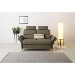 2-Sitzer Home Affaire "Westerland", gr&uuml;n (oliv), B:166cm H:90cm T:89cm, 100% Polyester, Sofas, 2-Sitzer, Federkern-Polsterung. wahlweise mit Armlehnfunktion