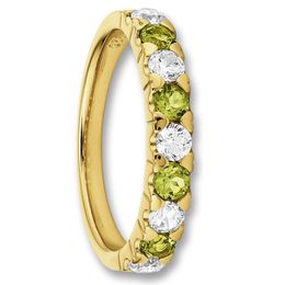 Silberring ONE ELEMENT "Zirkonia & Peridot Ring aus 925 Silber" Gr. 56, silber, Fingerringe, Damen, 56,mit Zirkonia, Silber 925 (Sterlingsilber), Silberring