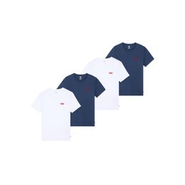 Levi's T-Shirt LEVI'S "T-Shirt The Graphic Tee 4 Pack 4er Pack", Damen, Gr. XL, bunt (blau, wei&szlig;), Obermaterial: 100% Baumwolle CO., Shirts T-Shirt