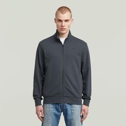 G-Star Raw Sweatjacke G-STAR "Nifous Zip Thru", Herren, Gr. L, india ink, Sweatware, Obermaterial: 58% Baumwolle, 42% Polyester, regular fit, Rippb&uuml;ndchen, Sweatjacken Sweatjacke