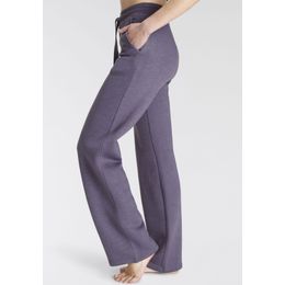 Relaxhose Vivance, Damen, Gr. 32/34, N-Gr, lila (lavendel), angeraute Sweatware, Obermaterial: 50% Polyester, 30% Viskose, 20% Baumwolle, unifarben, Basic, bequem lang, Hosen Relaxhose, mit weitem Bein und aus ultraweicher Sweatqualit&auml;t, Loungewear