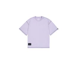 T-Shirt Alpha Industries "Studio Bubble Backprint T-Shirt", Herren, Gr. S, lila (pale violet), Obermaterial: 100% Baumwolle, Shirts T-Shirt