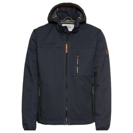Softshelljacke Camel Active, Herren, Gr. 56, schwarz navy, Softshell, Obermaterial: 100% Polyester, unifarben, regular fit normal, Rundhals, elastischer Bund, Jacken Softshelljacke, mit Kapuze