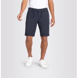 Chinoshorts MAC "JOG'N Shorts", Damen, Gr. 38, N-Gr, blau (midnight blau), Web, Obermaterial: 69% Baumwolle, 29% Polyester, 2% Elasthan, knielang, Hosen Chinoshorts, Bequemer, elastischer Bund