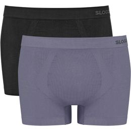 Boxer Sloggi "men GO Smooth", Herren, Gr. XXL, schwarz (schwarz combination), Single Jersey, Obermaterial: 72% Baumwolle, 21% Polyamid, 7% Elasthan, unifarben, k&ouml;rpernah, Unterhosen Boxer, nahtlos, weich, ohne Eingriff, ohne st&ouml;rende N&auml;hte