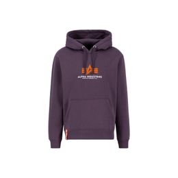 Hoodie Alpha Industries "Basic Hoodie BL Rubber", Damen, Gr. M, lila (plum), Obermaterial: 80% Baumwolle, 20% Polyester, regular fit, Sweatshirts Hoodie