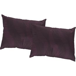 Dekokissen WIRTH "LUPARA" Gr. 1, lila (violett, gemustert), B:40cm L:40cm, Baumwolle, Polyester, Dekokissen_Sitzkissen_Kissenh&uuml;llen, Dekokissen, Kissenh&uuml;lle ohne F&uuml;llung, 2 St&uuml;ck