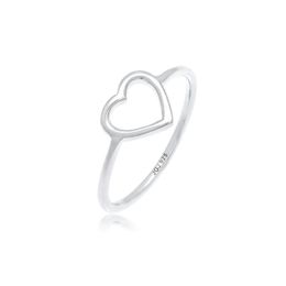 Silberring Elli "Ring Herz Liebe Romantik Zart Filigran 925 Silber" Gr. 54, silber, Fingerringe, Damen, 54, Silber 925 (Sterlingsilber), Silberring