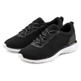 Sneaker Lascana "Turnschuhe", Damen, Gr. 35, schwarz, Obermaterial: 100% Textilmaterial. Decksohle: 100% Textilmaterial. Futter: 100% Textilmaterial. Laufsohle: 100% Synthetik, unifarben, Basic, Schuhe Sneaker, Schn&uuml;rhalbschuh, Halbschuh, Freizeitschuh ultraleicht VEGAN, Topseller