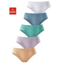 H&uuml;ftslip Petite Fleur, Damen, Gr. 40, bunt (pastell), Obermaterial: 95% Baumwolle, 5% Elasthan, unifarben, k&ouml;rpernah, Unterhosen H&uuml;ftslip, aus elastischer Baumwoll-Qualit&auml;t, Topseller