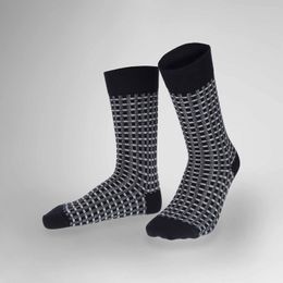Socken Hudson "Socke Link", Herren, Gr. 39-42, blau (marine 0337), Obermaterial: 82% Baumwolle CO. 15% Polyamid PA. 3% Elasthan EL., Socken Socken