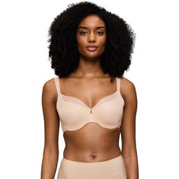 Minimizer-BH Triumph "Body Make-Up Illusion Curve", Damen, Gr. 75, Cup G, beige, Microtouch, Obermaterial: 80% Polyamid, 20% Polyester, Basic, BHs Minimizer-BH, verkleinert die Brust optisch, breite Tr&auml;ger, formend, weich