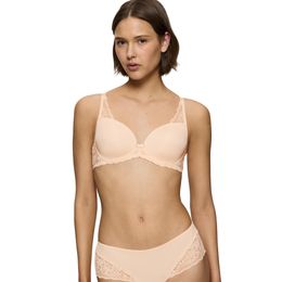 B&uuml;gel-BH Triumph "Amourette Spotlight WHP X", Damen, Gr. 90, Cup C, orange (orange highlight), Microtouch, Obermaterial: 49% Polyamid, 34% Polyester, 17% Elasthan, unifarben, BHs B&uuml;gel-BH, florales Spitzen-Design, leichte Polsterung, formende B&uuml;gel