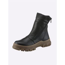 Stiefelette Andrea Conti, Damen, Gr. 37, schwarz, Glattleder, Leder, Rindsleder, Schuhe Stiefelette