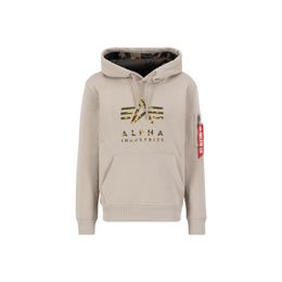 Hoodie Alpha Industries "Camo TPU Hoodie", Herren, Gr. XL, beige (vintage sand), Obermaterial: 80% Baumwolle, 20% Polyester, regular fit, Sweatshirts Hoodie
