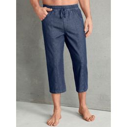 Schlupfhose CLASSIC, Herren, Gr. 46, Normalgr&ouml;&szlig;en, blau (blau, stone, washed), 100% Baumwolle, unifarben, 3/4-L&auml;nge, Hosen Schlupfhose
