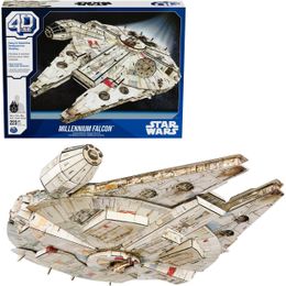 3D-Puzzle Spin Master "4D Build - Star Wars - Millennium Falcon Raumschiff", bunt, Puzzles, KinderB:43cm H:31,4cm T:22,4cm, Pappe, 3D-Puzzle, B:43cm H:31,4cm T:22,4cm