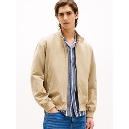 Blouson Tommy Hilfiger "HARRINGTON JACKET", Herren, Gr. S, braun (camel), Web, Obermaterial: 85% Polyester, 15% Polyamid, elastischer Bund, Jacken Blouson, Freizeitjacke, &Uuml;bergangsjacke