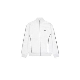 Umstandsjacke Alpha Industries "Track Suit SL Jacket", Damen, Gr. L, grau (pastel grau melange), Obermaterial: 80% Baumwolle, 20% Polyester, Jacken Umstandsjacke