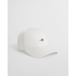 Baseball Cap Gant "HIGH SHIELD COTTON TWILL CAP", Herren, beige (eggshell), Twill, Baumwolle, Caps Baseball Cap, mit einer hohen Krone