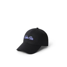 Baseball Cap Calvin Klein Jeans "6 PANEL SSNL GRAPHIC CAP", Damen, schwarz, Web, Baumwolle, unifarben, Caps Baseball Cap, Mit festem Schirm
