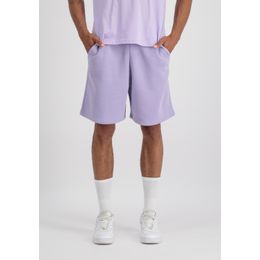 Sweatshorts Alpha Industries "Unisex EMB Short", Herren, Gr. S, Normalgr&ouml;&szlig;en, lila (pale violet), Obermaterial: 80% Baumwolle, 20% Polyester, Hosen Sweatshorts