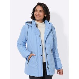 Funktionsjacke Casual Looks, Damen, Gr. 42, blau (eisblau), 100% Polyester, unifarben, Jacken Funktionsjacke