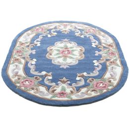 Teppich Theko "Ming" Gr. 41, blau, B:120cm H:14mm L:170cm, Kunstfaser, Teppiche, Teppich, hochwertiges Acrylgarn, ideal im Wohnzimmer & Schlafzimmer