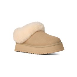 UGG Australia Schlupfboots UGG "TAZZELLE", Damen, Gr. 9 (40), hellbeige, Lammfell, Veloursleder, Schuhe Schlupfboots, Ankleboots, Schlupfboots mit Anziehlasche
