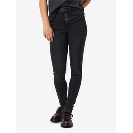 High-waist-Jeans Noisy may "NMCALLIE HW SKINNY JEAN VI481BL FWD NOOS", Damen, Gr. 28, L&auml;nge 32, schwarz, Denim/Jeans, Obermaterial: 75% Baumwolle, 18% Polyester, 5% Viskose, 2% Elasthan, unifarben, skinny fit, Jeans High-waist-Jeans