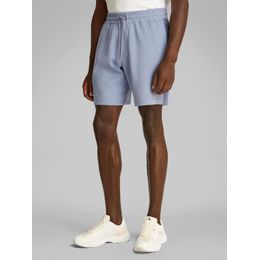 Shorts Calvin Klein Jeans "LOGO TAPE SHORT", Herren, Gr. XXL, N-Gr, blau (tempest), Sweatware, Obermaterial: 65% Baumwolle, 35% Polyester, unifarben, bequem kniefrei, Hosen Shorts, mit Logob&auml;ndern