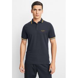 Jack & Jones Poloshirt JACK & JONES "JORTEN POLO SS BMUSS25", Herren, Gr. M, navy blazer detail:melange, Jersey, Obermaterial: 50% Baumwolle, 50% Polyester, meliert, regular fit normal, Shirts Poloshirt