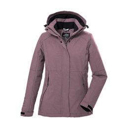 Outdoorjacke Killtec "KOW 37 WMN JCKT", Damen, Gr. 46, lila (orchidee), Obermaterial: 100% Polyester;Futter: 100% Polyester;F&uuml;llung: 100% Polyester, Jacken Outdoorjacke, Wasserdichte Damen Funktionsjacke mit abnehmbarer Kapuze