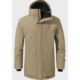 Sch&ouml;ffel Langjacke SCH&Ouml;FFEL "Urban Ins Parka Style Crivat MNS", Herren, Gr. 50, braun (4725, braun), Oberstoff: Aussenseite: 100% Polyester; (Membran: Thermoplastisches Polyurethan); Futter: 100% Polyester; Wattierung: 100% Polyester, regular fit, hoch geschlossener Ausschnitt, Jacken Langjacke