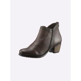 Stiefelette Heine, Damen, Gr. 41, braun, Glattleder, Leder, Rindsleder, Schuhe Stiefelette