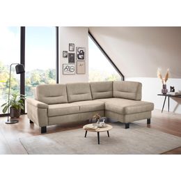 Ecksofa DIE PLANBAR "PP-PF23172 L-Form, Breite 244 cm", mandel, B:244cm H:88cm T:160cm, 100% Polyester, Sofas, Ecksofa, Eckgarnitur mit besonders kleinem Stellma&szlig; ca. 160 x 244 cm