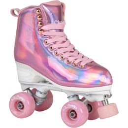 Chaaya Rollschuhe CHAYA "Melrose Elite Space Holographic" Gr. 39, rosa, Inlineskates_Rollschuhe, 39 (bis 100 kg), Lederimitat, Rollschuhe, vegan