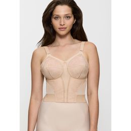 Lang-BH Triumph "Doreen L02 X", Damen, Gr. 110, Cup D, beige (natur), Microtouch, Obermaterial: 79% Polyamid, 13% Elasthan, 8% Baumwolle, BHs Lang-BH, mit Spitzendetails