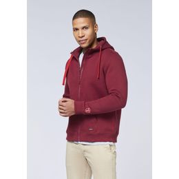 Sweatjacke Chiemsee, Herren, Gr. S (44/46), rot (tibetan rot), 60% Baumwolle. 40% Polyester, unifarben, Sweatjacken Sweatjacke