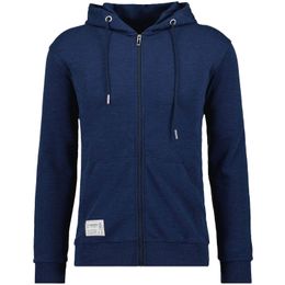Sweatjacke Ragman, Herren, Gr. M4850, blau (jeansblau, 071), 80% Baumwolle 20% Polyester, regular fit, Sweatjacken Sweatjacke