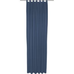 Vorhang WIRTH "Umea" Gr. 4, blau (dunkelblau), B:132cm H:245cm, Jacquard, Polyester, Gardinen, Vorhang