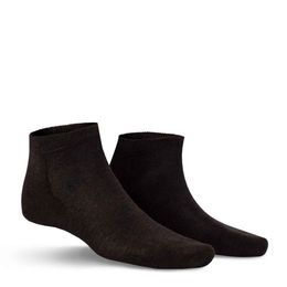 Sneakersocken Kunert "Sneaker Richard", Herren, Gr. 47-50, braun (braun, meliert 8210), Obermaterial: 98% Baumwolle CO. 2% Elasthan EL., Socken Sneakersocken