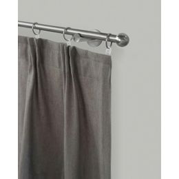 Gardinenstange Garesa "KUGEL", silber (edelstahlfarben), L:130cm &Oslash;:16mm, Aluminium, Metall, Gardinenstangen, Gardinenstange, Vorhanggarnitur, verl&auml;ngerbar, Kugel, edelstahl optik, mit Ringe