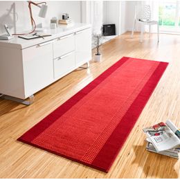 Teppich Hanse Home "Band" Gr. 13, rot, B:80cm H:9mm L:250cm, Kunstfaser, Teppiche, Teppich, Kurzflor, weich, L&auml;ufer Gr&ouml;&szlig;en, Wohnzimmer, Schlafzimmer, Esszimmer