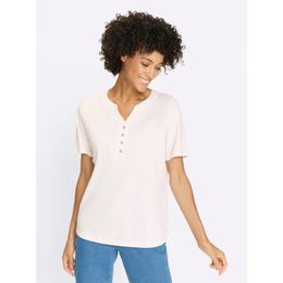 Kurzarmshirt Classic Basics "Kurzarm-Shirt", Damen, Gr. 56, ecru, 100% Baumwolle, unifarben, Rundhals, Shirts Kurzarmshirt