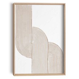 Wandbild Reinders "Schleife", beige (farbe bild(er): beige), B:30cm H:40cm T:3cm, Bilder, Wandbild, Wohnzimmer - Beige - MDF - Abstrakt - 30x40 cm