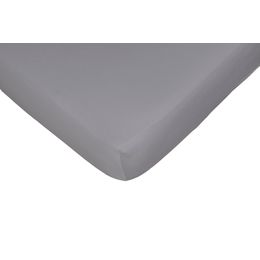 Spannbettlaken CASATEX "Jerry", grau, 1 Stk., Jersey, 140-160x190-200 30cm, Jersey, Obermaterial: 100% Baumwolle, Bettlaken, Spannbettlaken, komfortables &Uuml;berziehen durch hohe Elastizit&auml;t