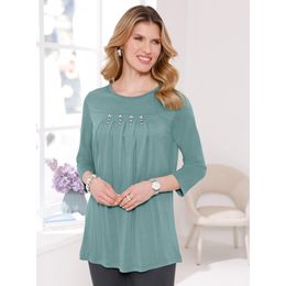 Longshirt Classic Basics "Longshirt", Damen, Gr. 40, gr&uuml;n (jade), 100% Viskose, unifarben, Rundhals, Shirts Longshirt