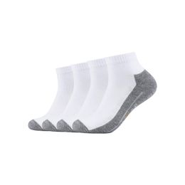 Kurzsocken Camano "function", M&auml;dchen, Gr. 35-38, grau (wei&szlig;, grau), Materialmix, uni und meliert, normal, Socken Kurzsocken, mit entlastender Halbpl&uuml;schsohle